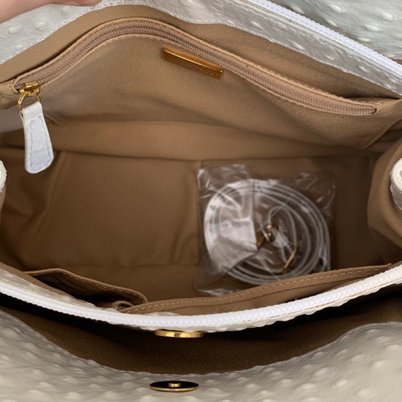 stefano bravo | Bags | Stefano Bravo White Ostrich Leather Shoulder Bag ...